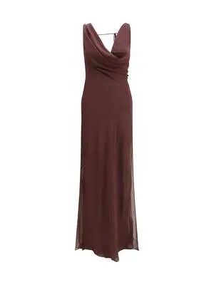 Andamane Minerva Long Dress - Brown