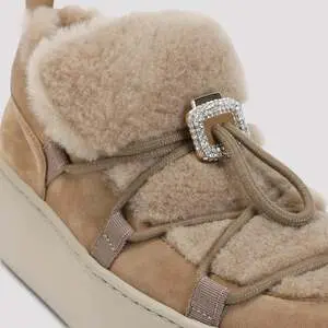 ROGER VIVIER Snow Lace Up Fur
