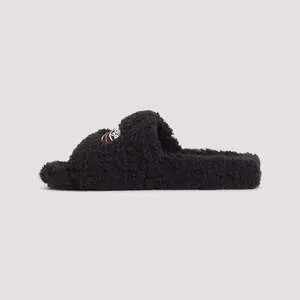 Balenciaga Furry Slide Fake - Black
