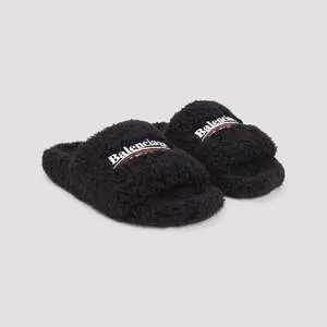 Balenciaga Blenciaga Furry Fake Slide - Black
