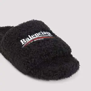 Balenciaga Blenciaga Furry Fake Slide - Black