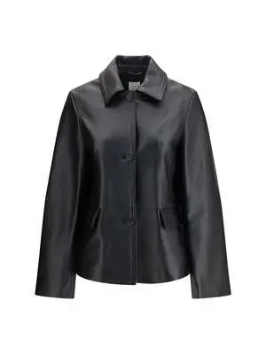 TOTEME Grained Leather Jacket - Black