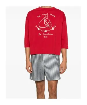 BODE Stables Graphic-print Three-quarter-sleeve T-shirt