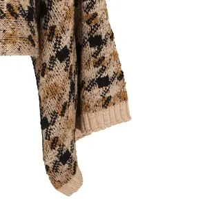 TWINSET Check Poncho Knitted Sweater