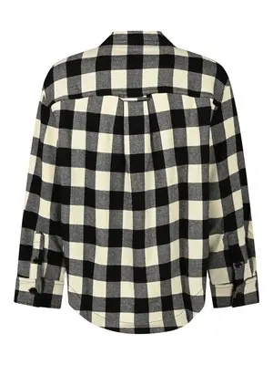 AMI Paris Wide Checkered Long-sleeve Overshirt