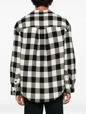 AMI Paris Wide Checkered Long-sleeve Overshirt