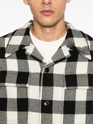 AMI Paris Wide Checkered Long-sleeve Overshirt