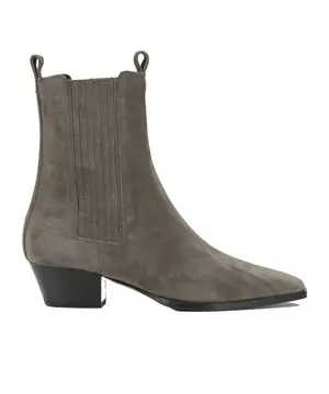 AeydĒ Square-toe Ankle Boots - Beige
