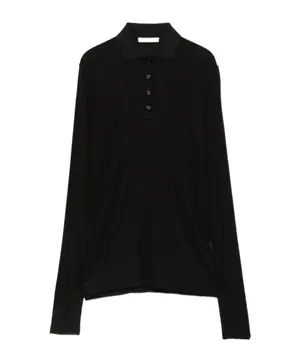ENTIRE STUDIOS Long-sleeve Polo Shirt - Black