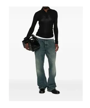 ENTIRE STUDIOS Long-sleeve Polo Shirt - Black