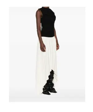 ENTIRE STUDIOS Draped Sleeveless Top - Black
