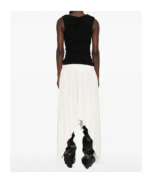ENTIRE STUDIOS Draped Sleeveless Top - Black