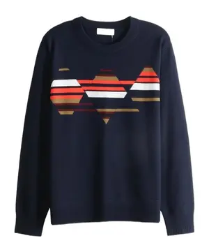 Dries Van Noten Long-sleeve Crew-neck Sweater - Navy