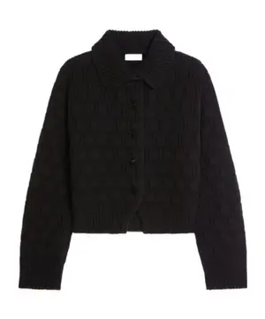 Dries Van Noten Textured Wool Cardigan - Black