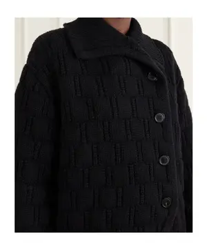 Dries Van Noten Textured Wool Cardigan - Black