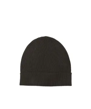 Rick Owens Ribbed Knit Hat - Black