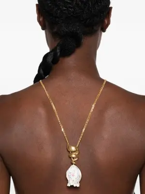 Chloé Floral-print Ceramic Pendant Necklace