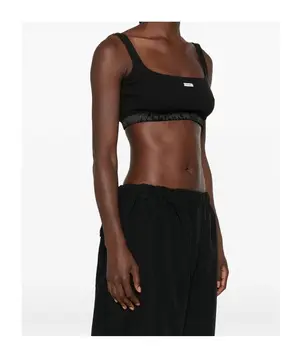 ENTIRE STUDIOS Logo-patch Cropped Top