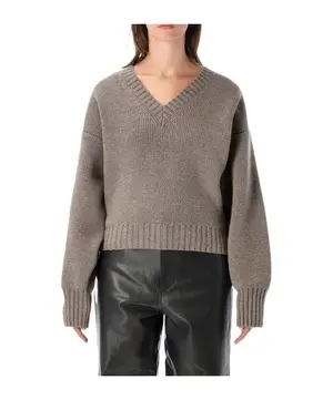 RÓHE Sculptural V-neck Knitted Sweater