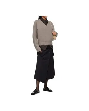 RÓHE Sculptural V-neck Knitted Jumper