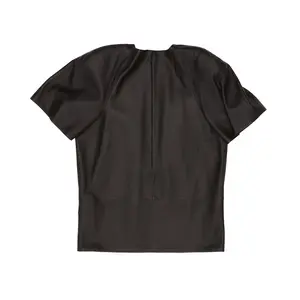 TOTEME Short-sleeved Crewneck Leather Top