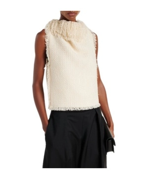 RÓHE Fringed Bouclé Top