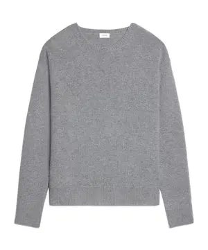 Celine Crewneck Sweater In Fine Cashmere - Medium Gray