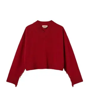 TWINSET Wool Blend Jumper With Fringes - No