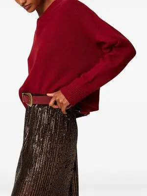 TWINSET Wool Blend Jumper With Fringes