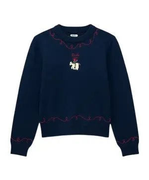 BODE Long-sleeve Knit Top - Navy