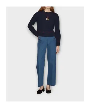BODE Long-sleeve Knit Top - Navy