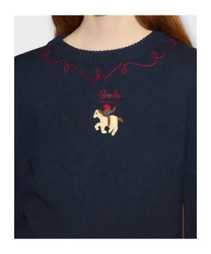 BODE Long-sleeve Knit Top - Navy