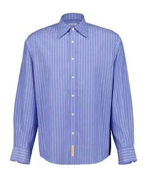 BODE Bluebell Long Sleeve Shirt - Blue/cream