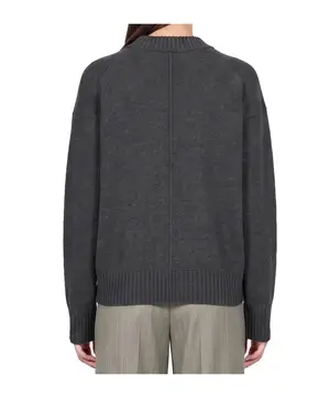 Soeur Notch Collar Loose Knit Sweater