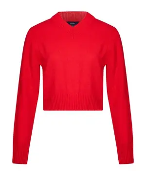 Soeur V-neck Cropped Knit Sweater