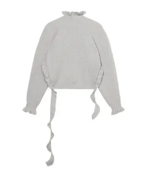 Blumarine Wool Cardigan With Ruching And Flounced Detailing