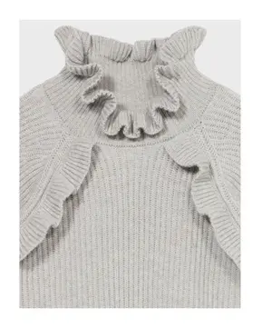 Blumarine Wool Cardigan With Ruching And Flounced Detailing