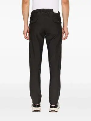 Eleventy Drawstring-waist Straight-leg Trousers - Dark Gray