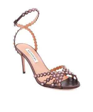 AQUAZZURA Tequila Crystal-embellished Heel Sandals
