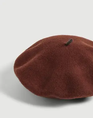 Brunello Cucinelli Wool Felt Beret With Monili