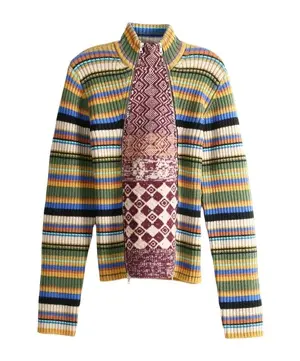 Dries Van Noten Ribbed Cardigan - Nude