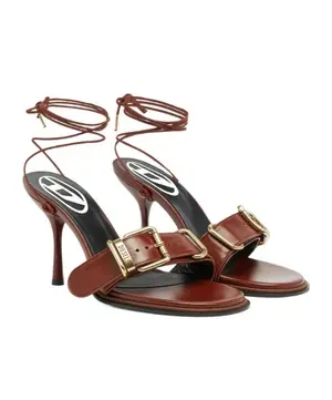 DIESEL® D-cocco Ankle-wrap Sandals In Leather
