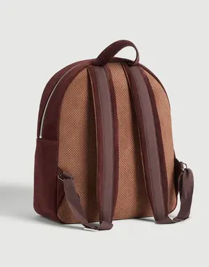 Brunello Cucinelli Suede And Techno Cotton Backpack