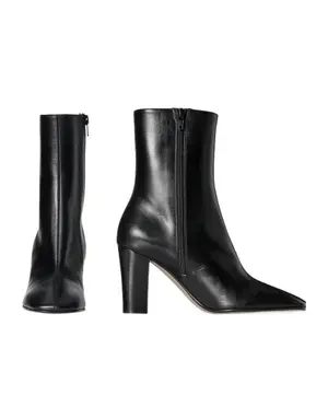 THE ROW Square-toe Mid-heel Ankle Boots