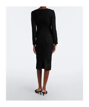 Roland Mouret Sequined Bouclé Pencil Skirt