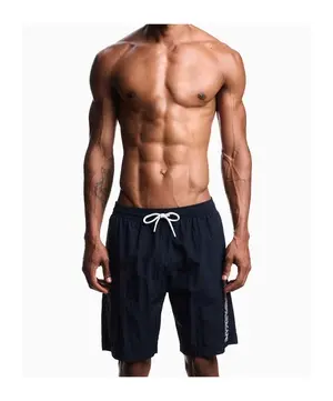 Emporio Armani Bermuda Shorts With Stitched Logo Embroidery