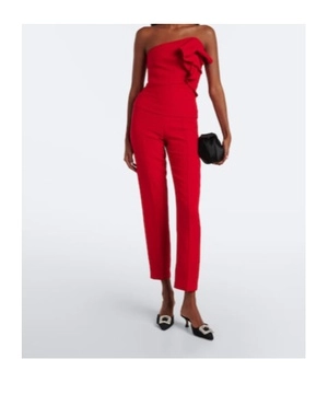 Roland Mouret Cropped Wool And Silk Slim Pants