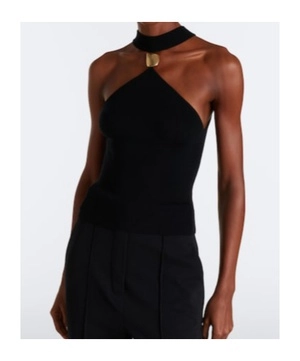 Simkhai Renlen Embellished Halterneck Wool Top - Black