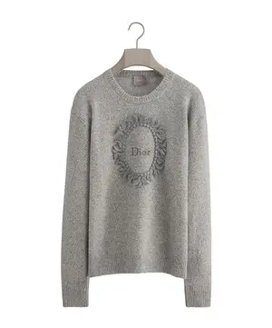 Dior Medaillon Sweater, Regular Fit - Grey