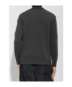 C.P. COMPANY Lens-detail Quarter-zip Sweater - Grey